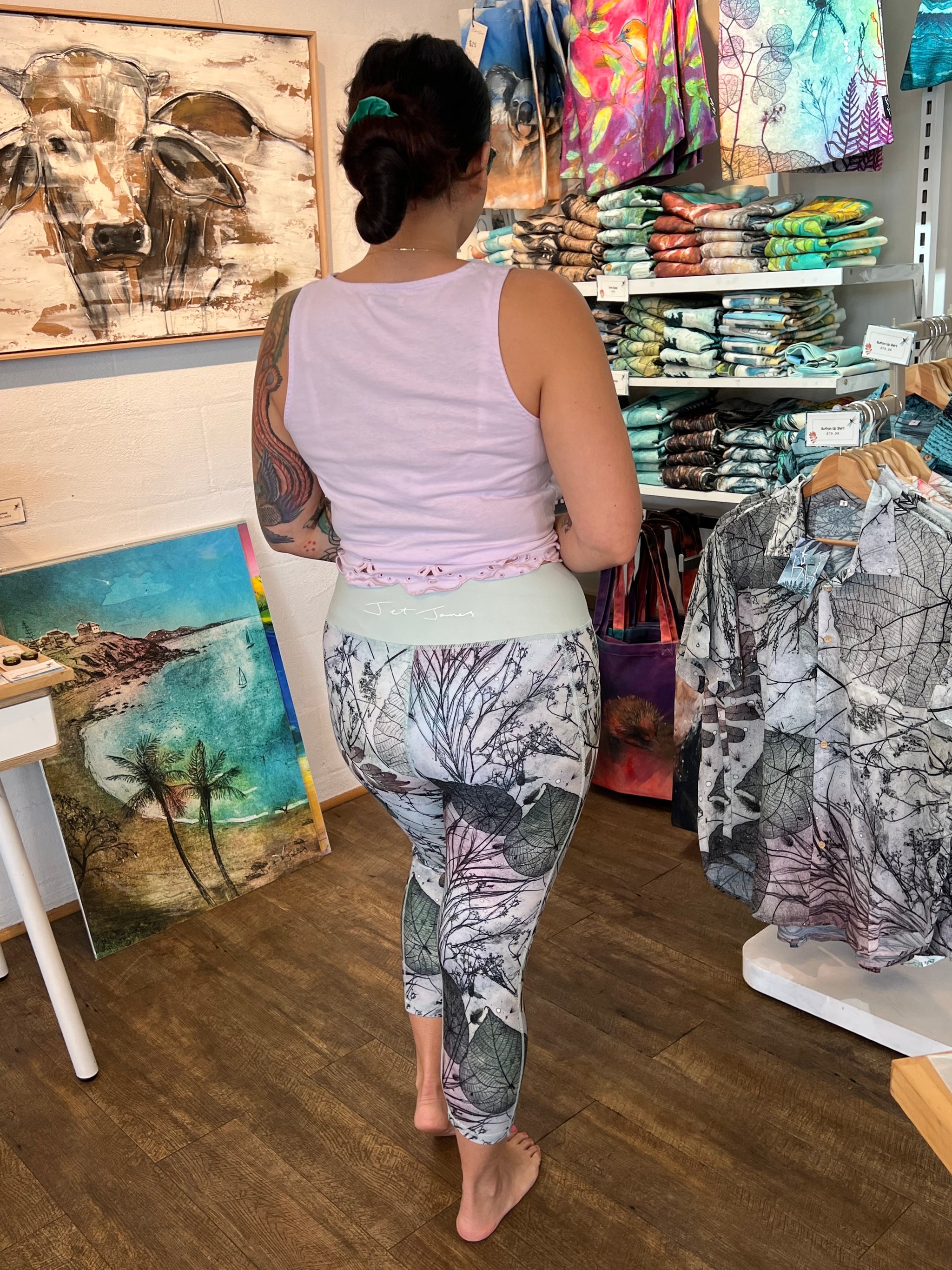 3/4 Length 'Muted Nature' Leggings – Jet James Artist